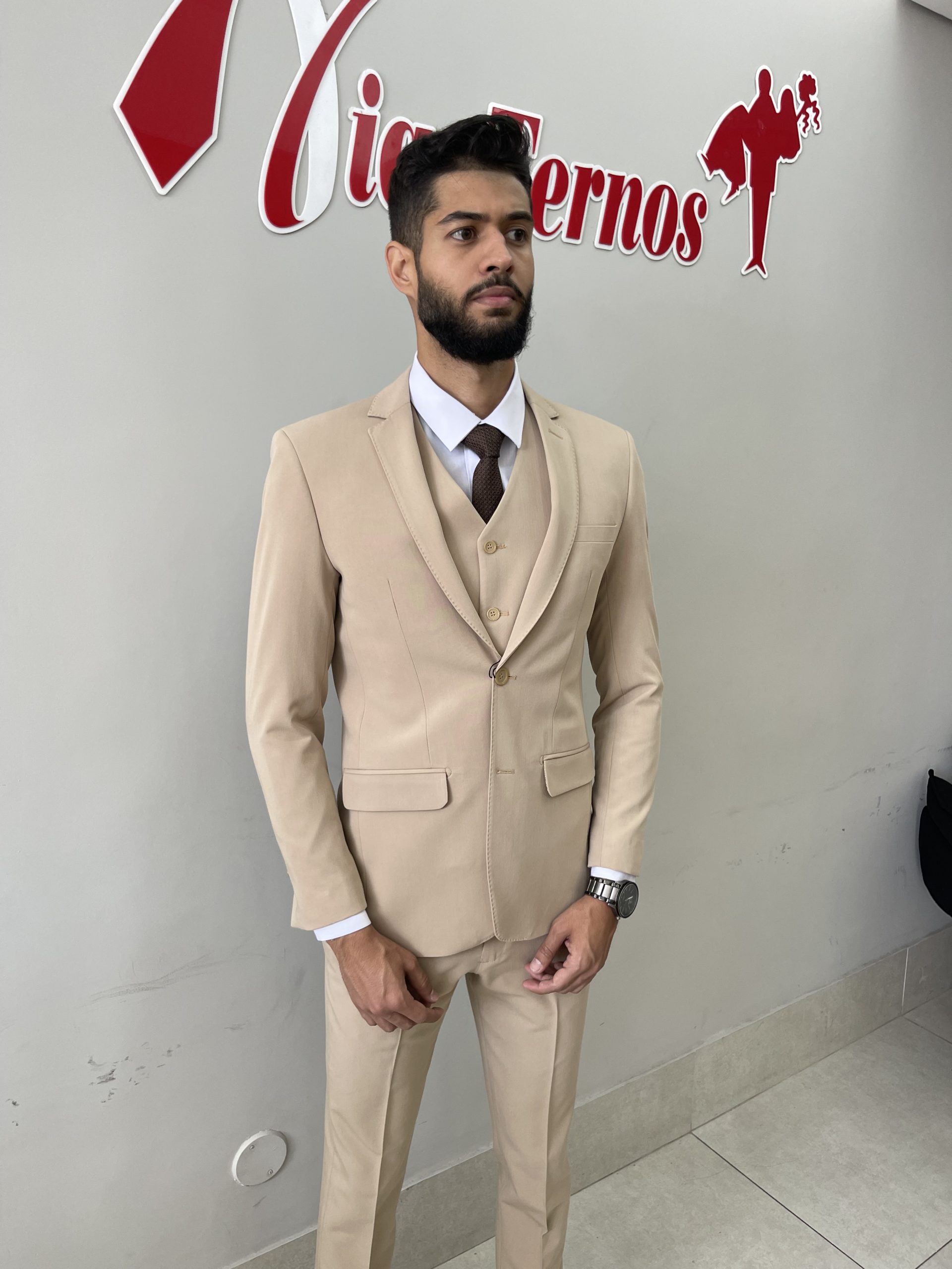 TERNO SLIM AREIA – Via Ternos